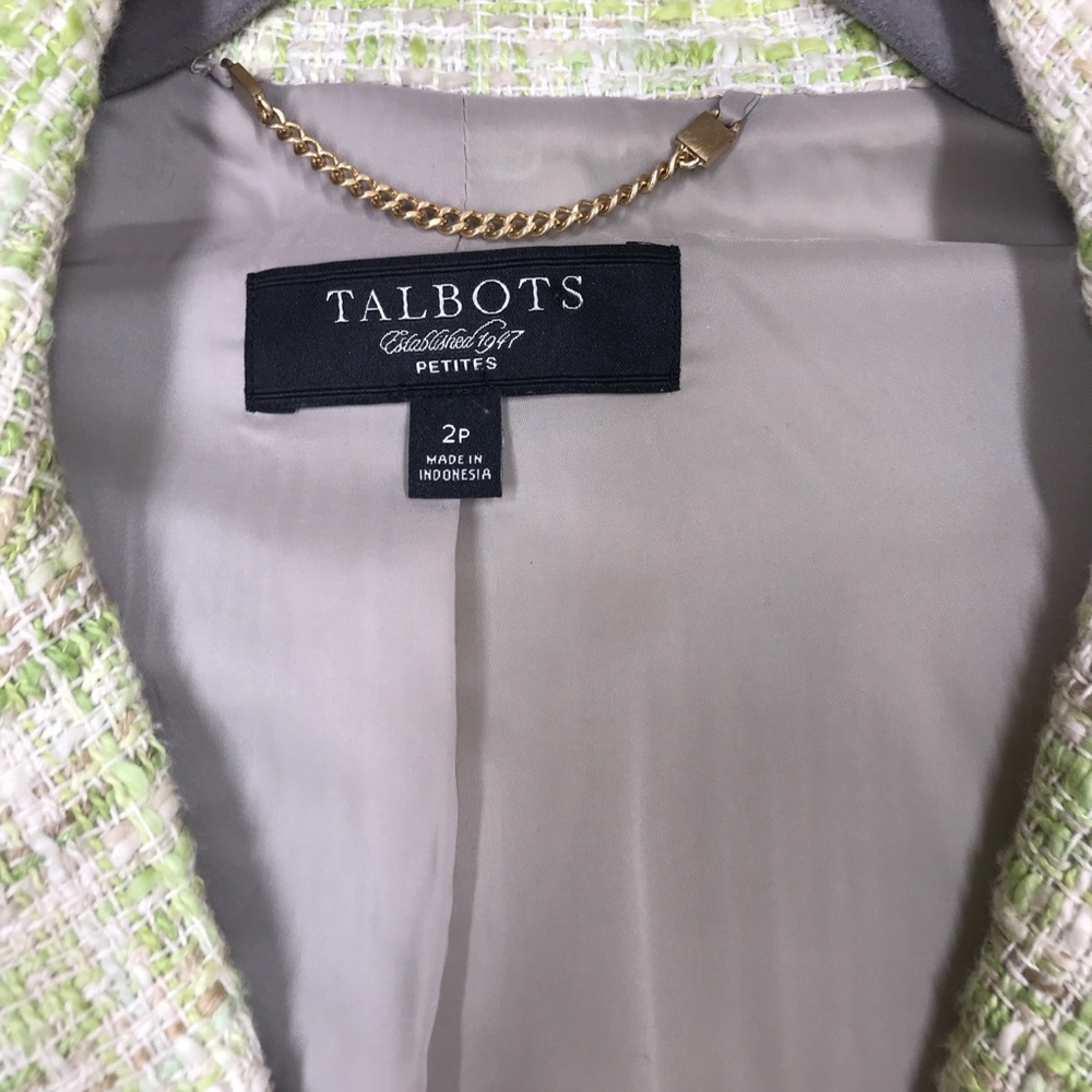 Talbots Tweed Notch Collar Blazer - 2 Petite - Gem